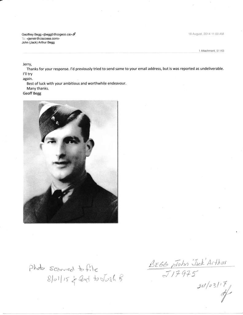 Begg, John ‘Jack’ Arthur – Gathering Our Heroes – Chatham-Kent's WWI ...